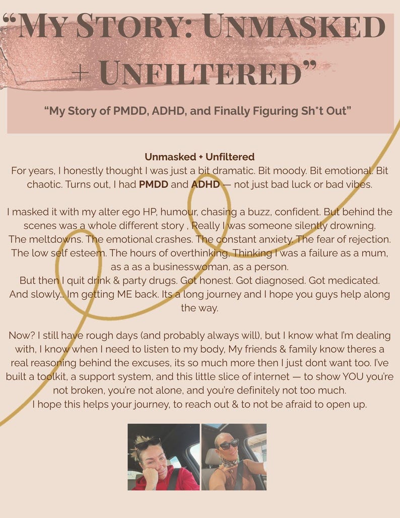 PMDD + ADHD Survival Guide | Printable PDF for Women 30+ | Self-care ...