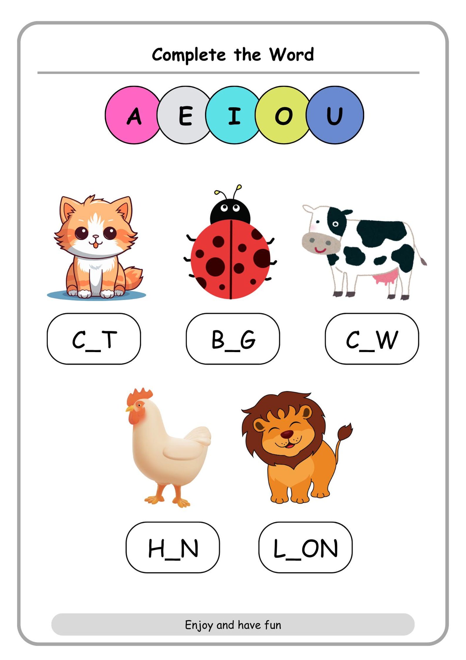 Printable Activity Sheets for Early Learners - Etsy