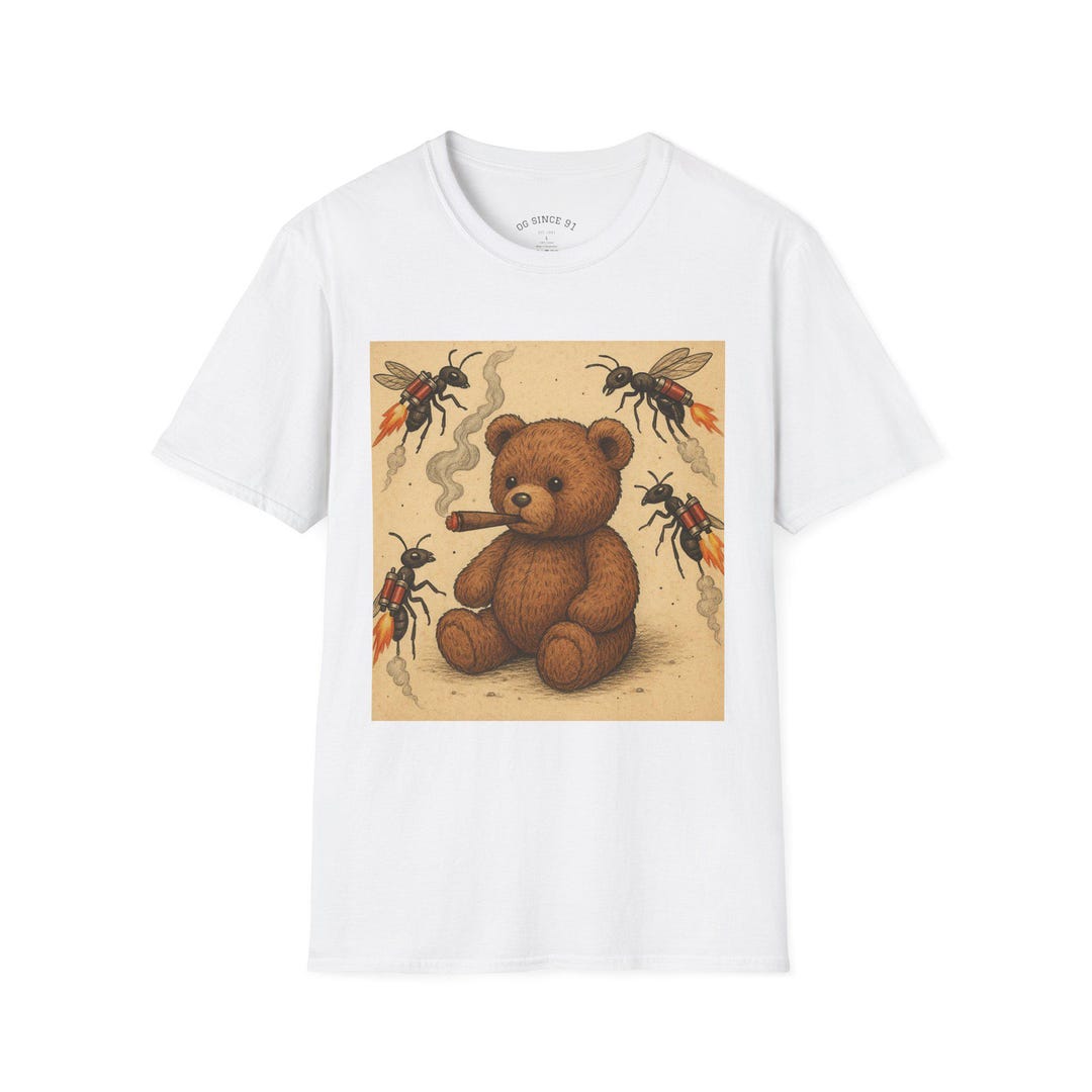 Creepy Teddy Bear With Wasps T-shirt | Vintage Horror Illustration - Etsy