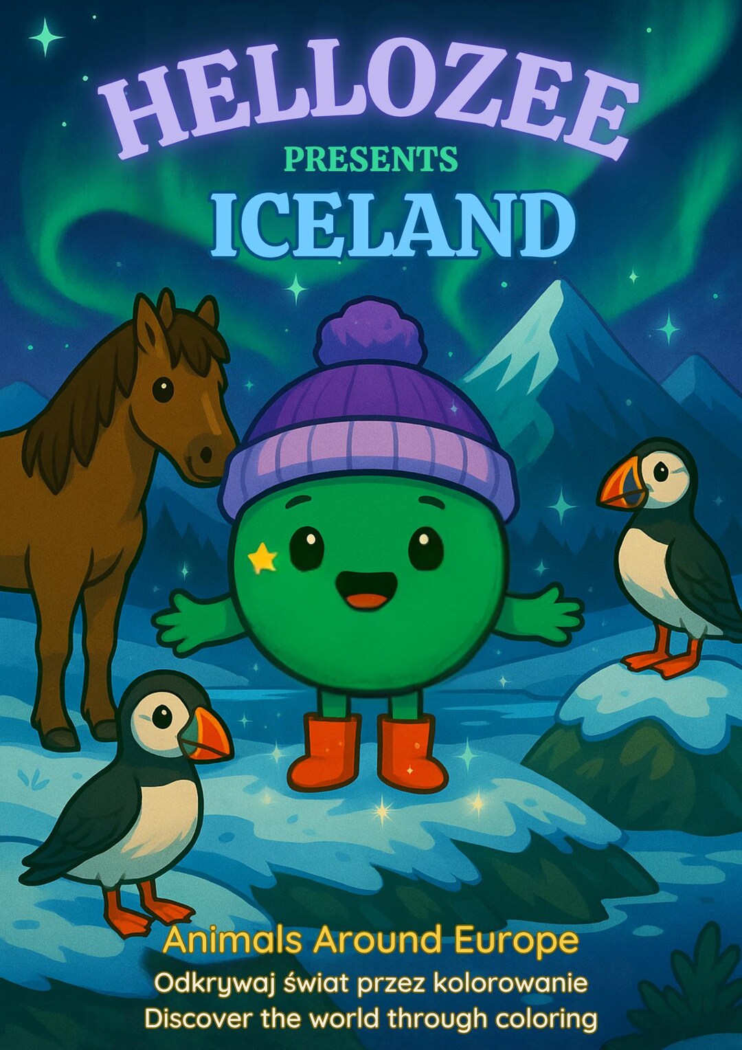 Hellozee – Animals Around the World: Iceland | Educational Coloring ...