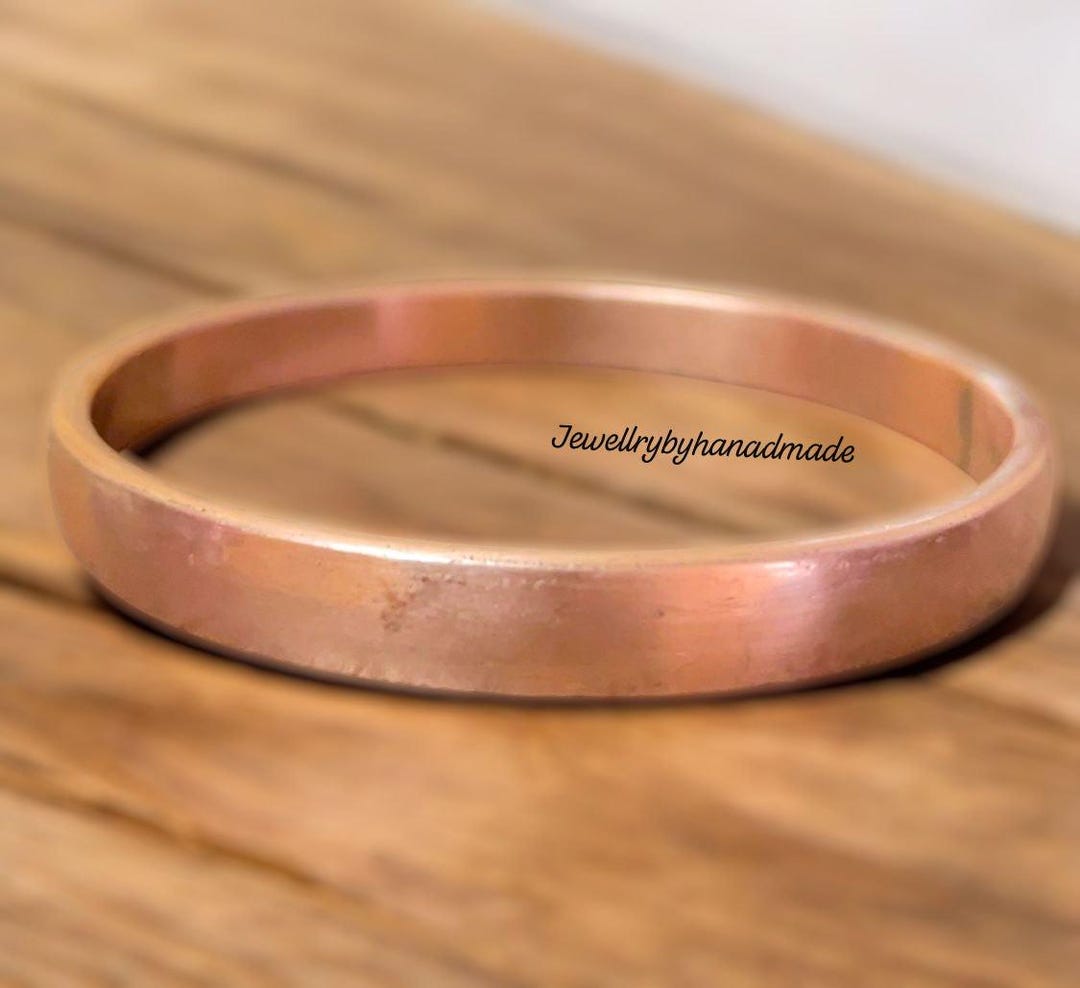 Pure Copper Bangle, Solid Copper Bangle, Meditation Bangle, Handmade ...