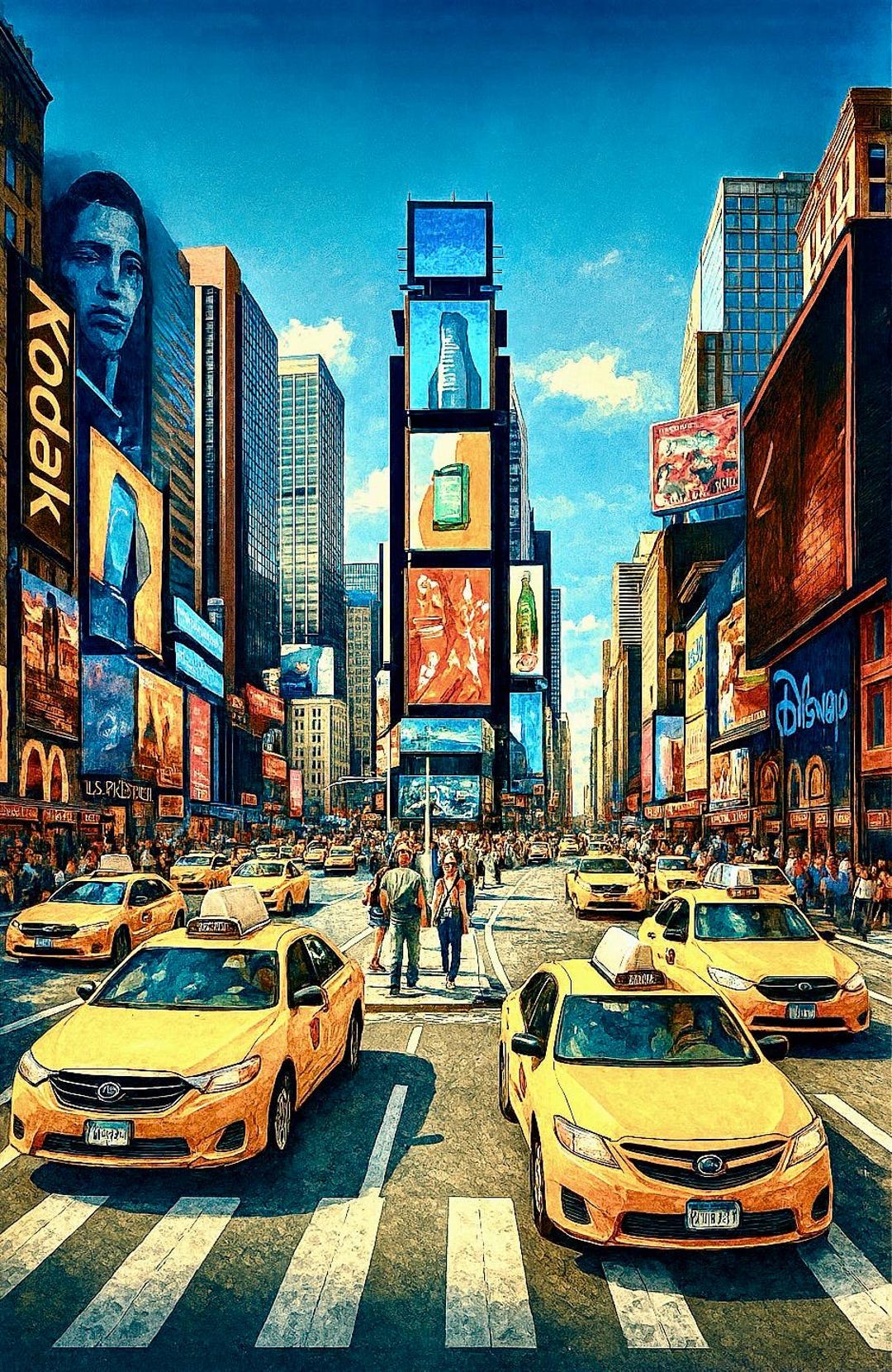 New York Times Square Poster | USA City Wall Poster | Travel Wall Decor ...