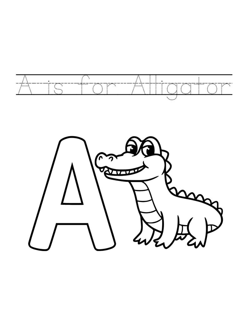 Animal Alphabet Coloring Book - Etsy