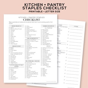 Shopping List Printable Tracker Pages, Pantry Inventory, Fridge ...