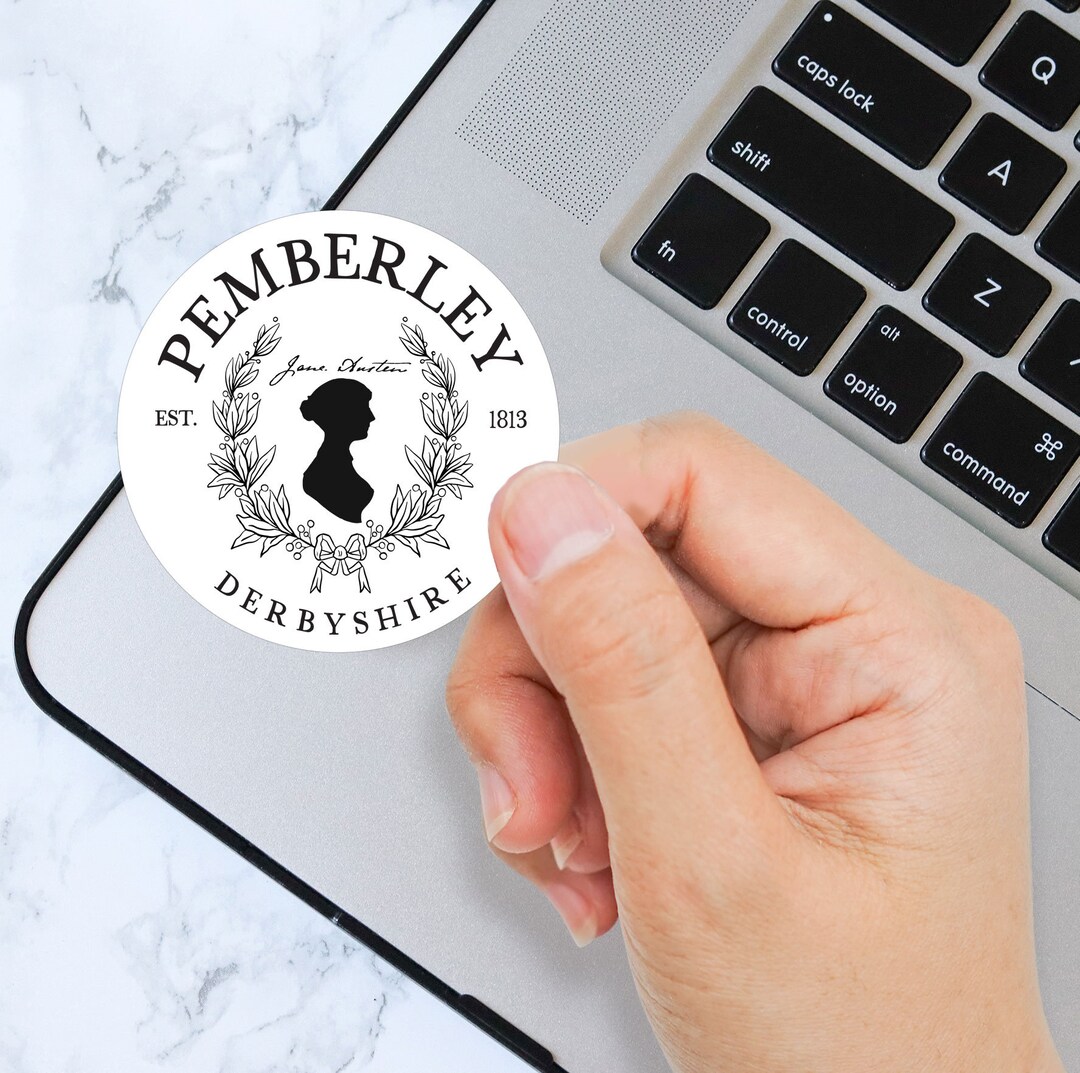 Pemberley Jane Austen Sticker - 3 In. - Book Lover, Bookish Stickers ...