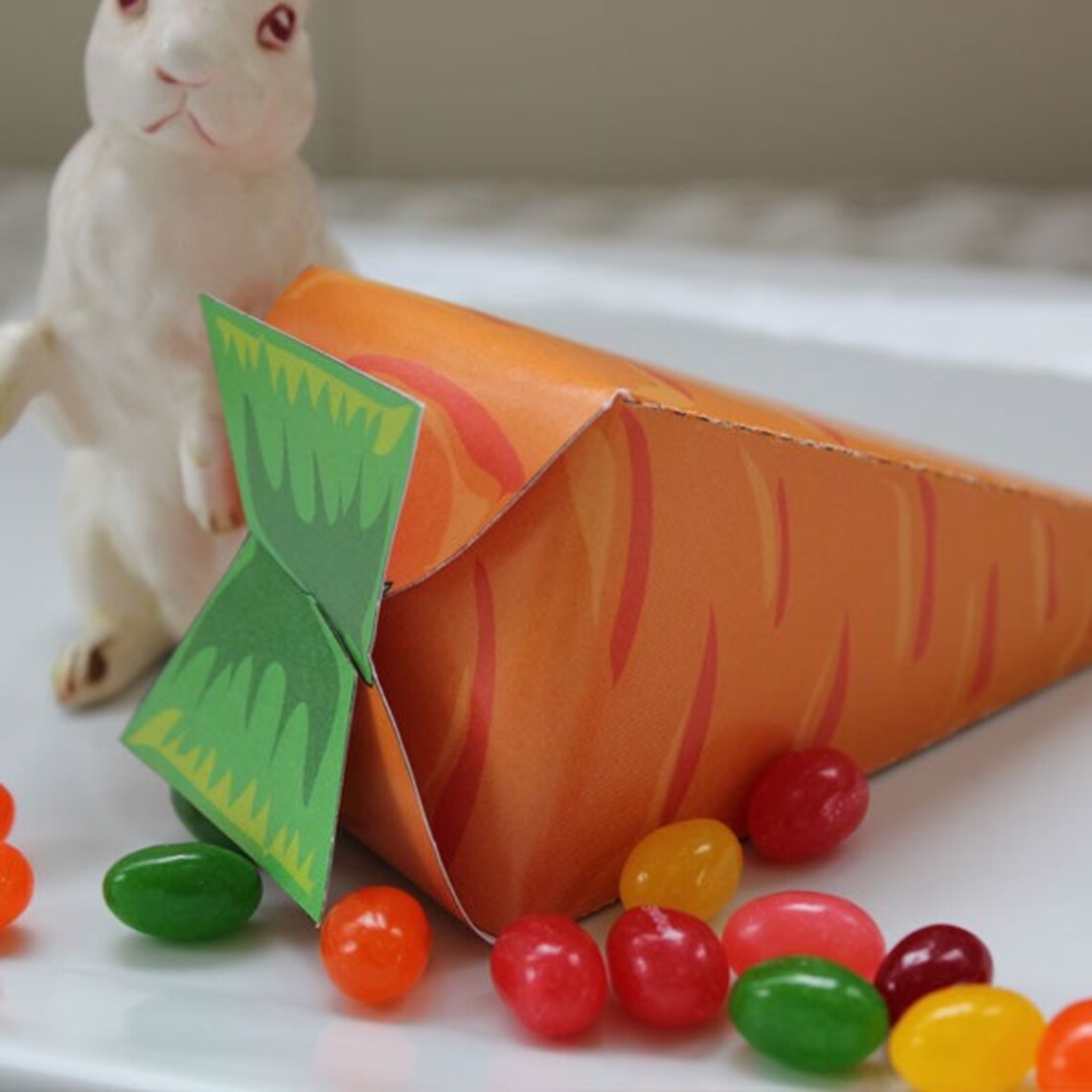 Easter Bunny Carrot Printable/diy Decorations Favor Box - Etsy