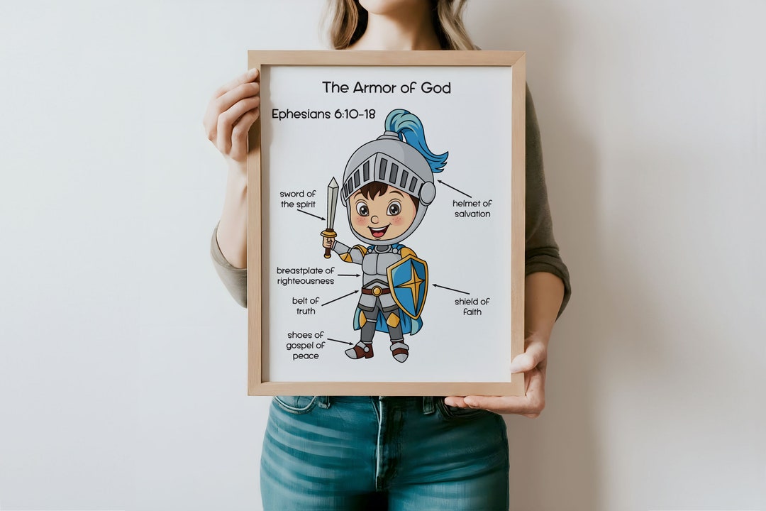 Armor of God Boy Poster, Christian Education Printable, Homeschool ...
