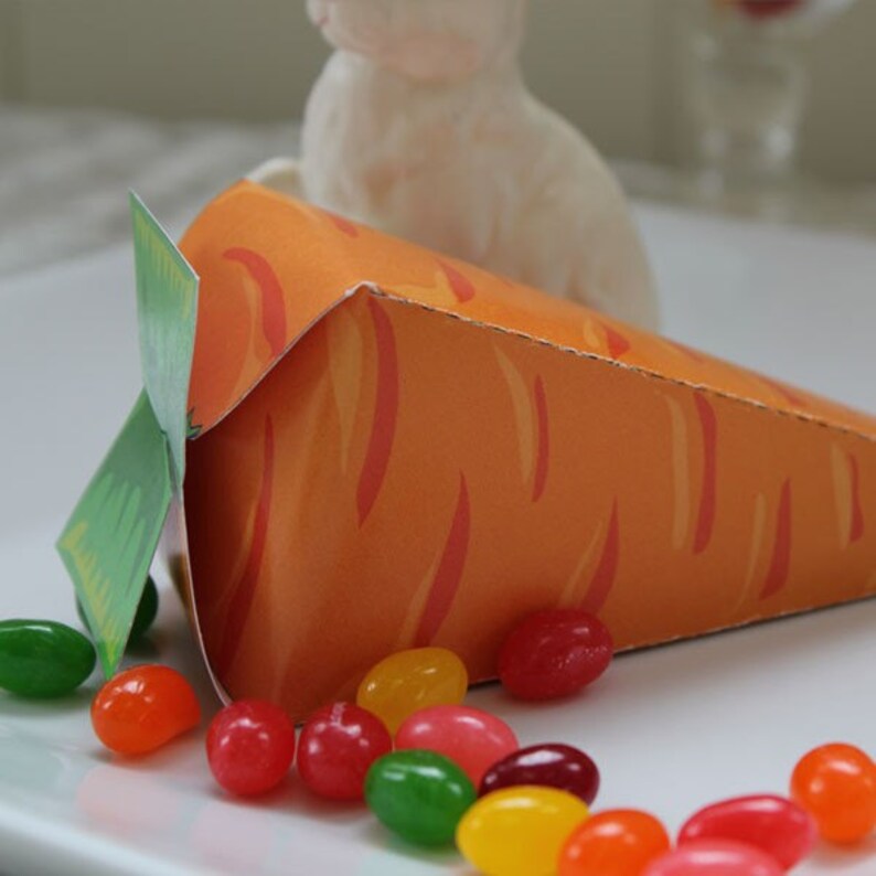 Easter Bunny Carrot Printable/diy Decorations Favor Box - Etsy