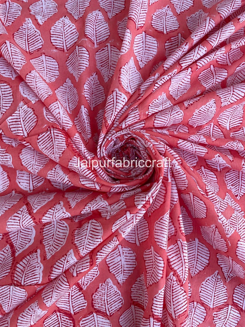 Hand Block Printed Cotton Fabric: Sewing, Crafting, Dressmaking ...