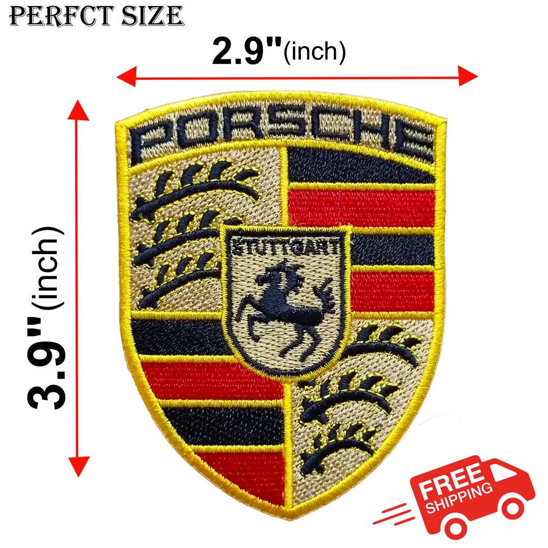 Porsche Inspired Embroidered Patch Iron on or Sew on Racing Logo Badge ...