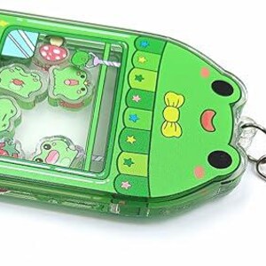 Cute Claw Game Machine Frog Keychain, Shaker Charm Acrylic Keyring for ...