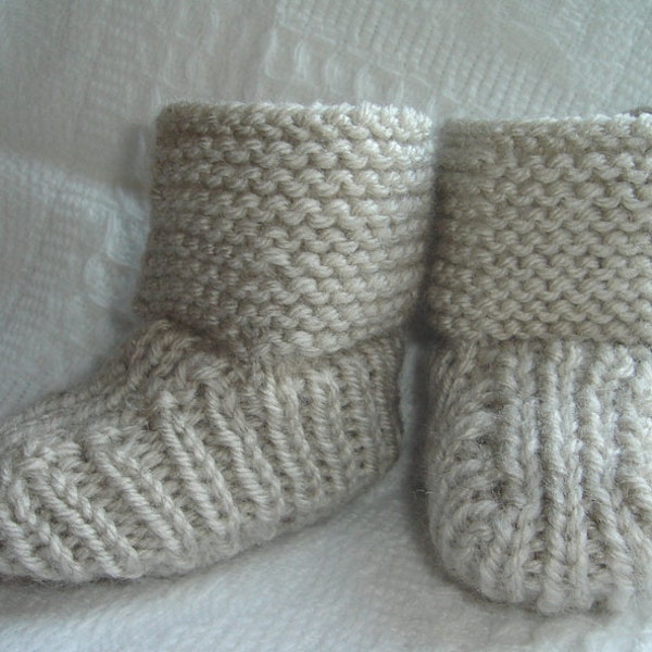 Knit Baby Booties - Etsy