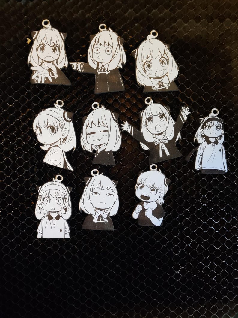 Anya Forger Keychain Laser File: Spy X Family SVG, DXF, LBRN2 (digital ...