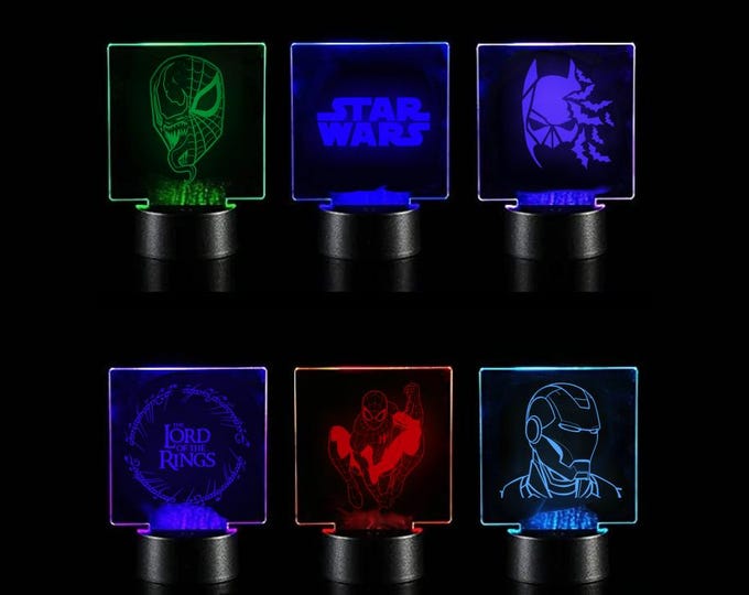 Laser Cut Acrylic Lamp Design Files: LED Night Light Svgs (digital ...