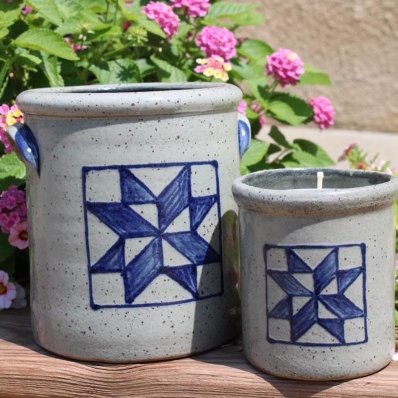 Rowe Pottery 1/2 Gallon Crock With Barn Quilt Design - Etsy