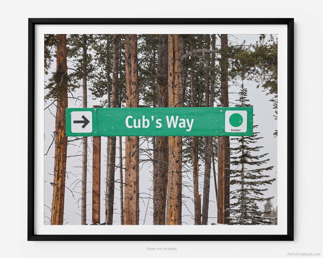 Cub's Way Ski Run Sign at Vail Ski Resort, A Vail Colorado Fine Art ...