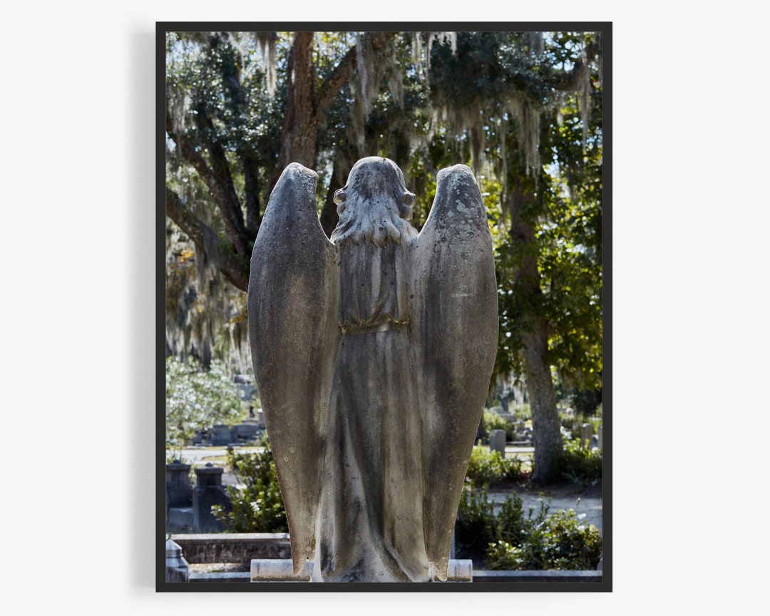 Savannah Georgia Photography Print of Angel With Wings, Bonaventure ...
