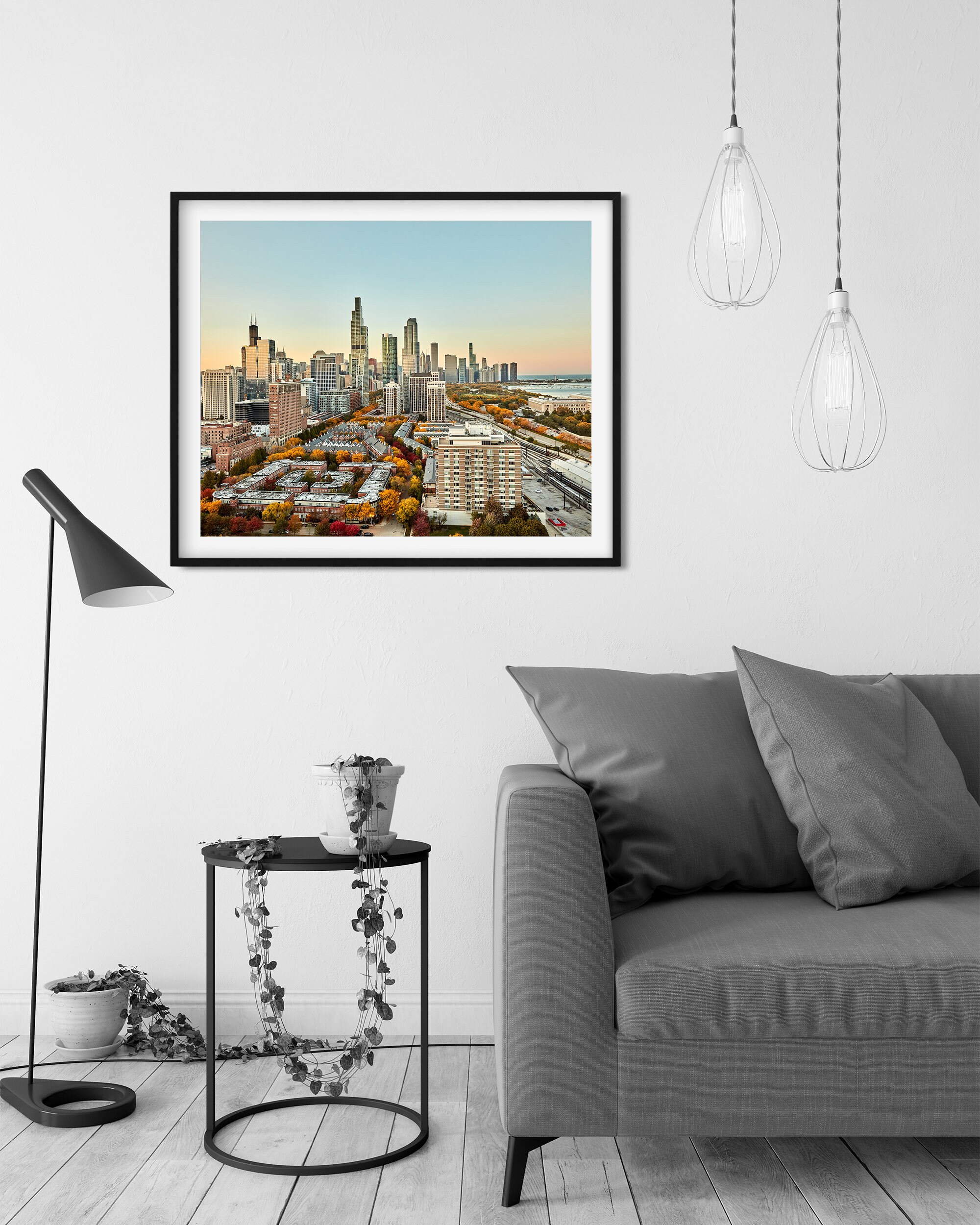 Chicago South Loop Photography Print, Chicago Photography, Fall Leaves ...