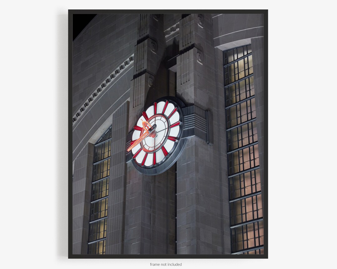 Cincinnati Photography Print of Clock on Museum Center at Union ...