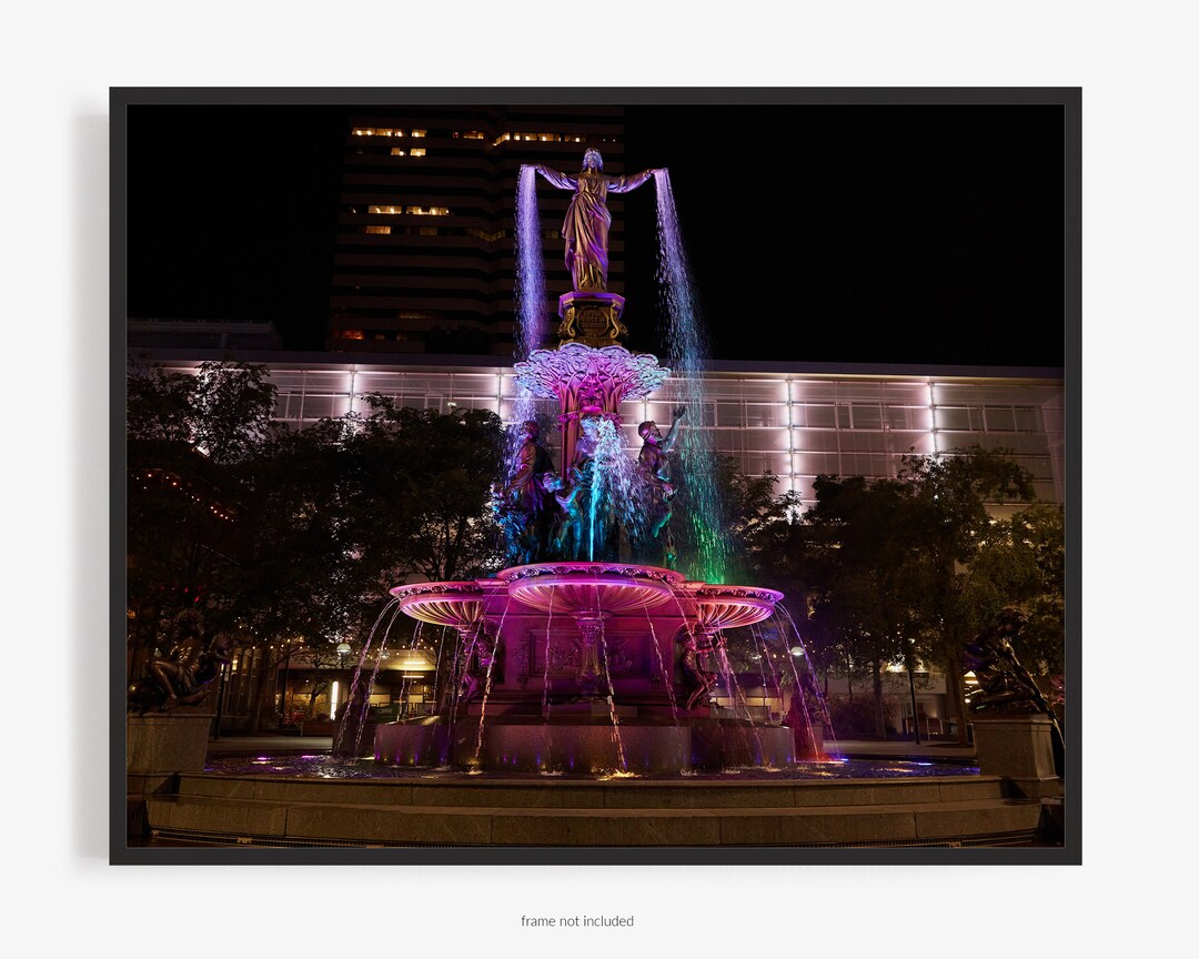 Fountain Square Cincinnati Photography Print, A Historic Landmark, With ...