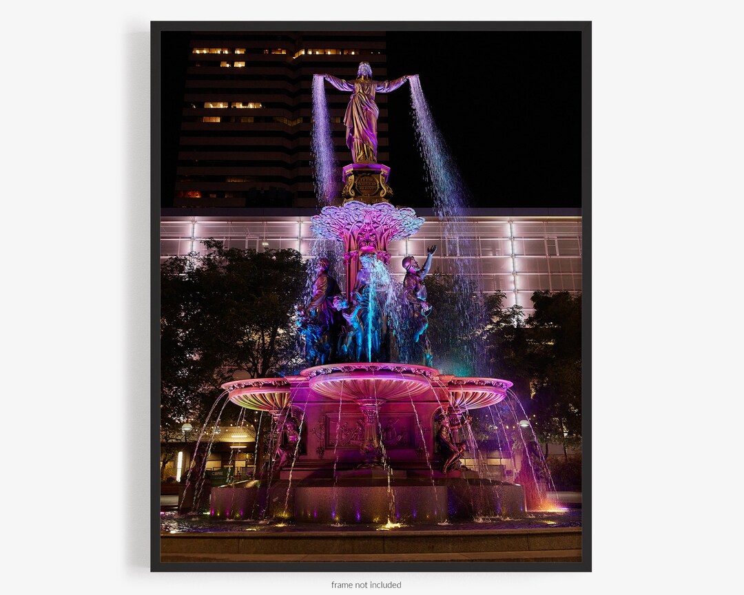 Fountain Square Cincinnati Photography Print, A Historic Landmark, With ...