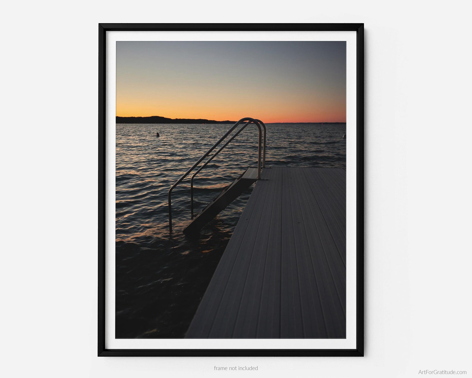 Torch Lake Boat Dock Ladder at Sunset, Fine Art Photography Print, in ...