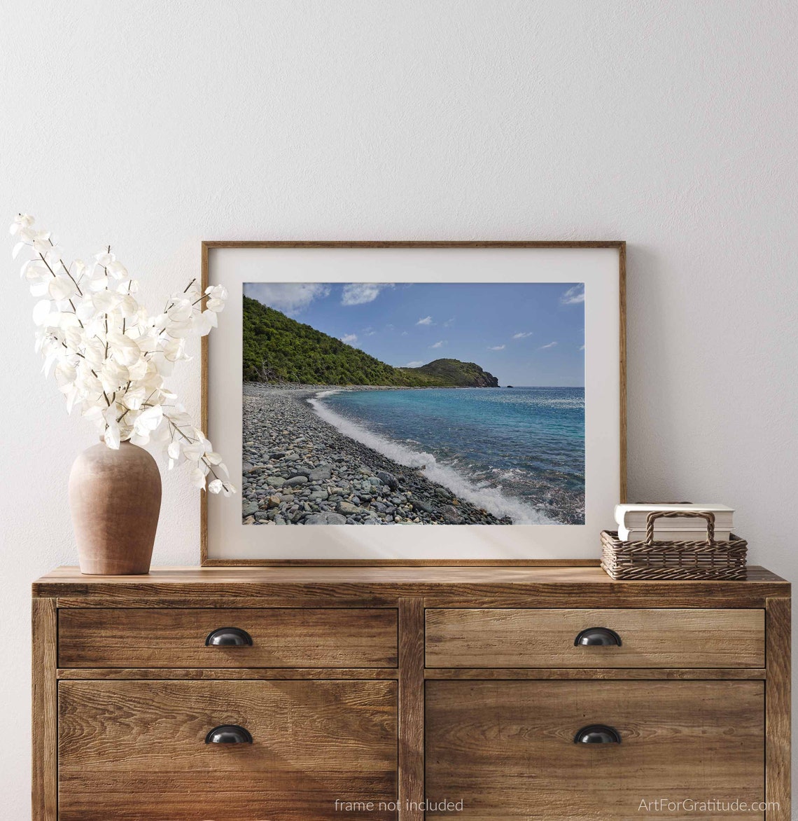 Blue Cobblestone Beach, St. John USVI Fine Art Photography Print, Art ...