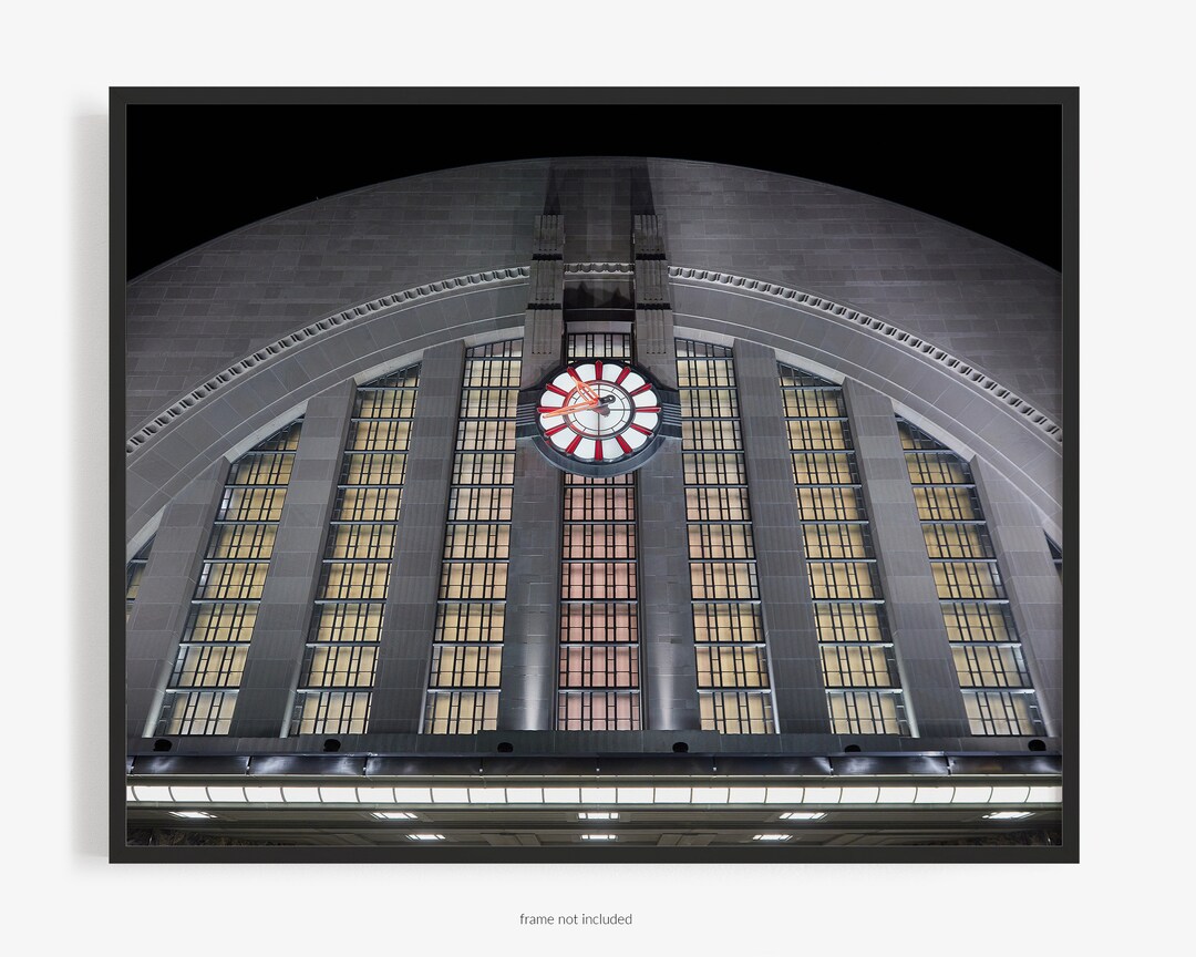 Cincinnati Photography Print of Clock on Museum Center at Union ...