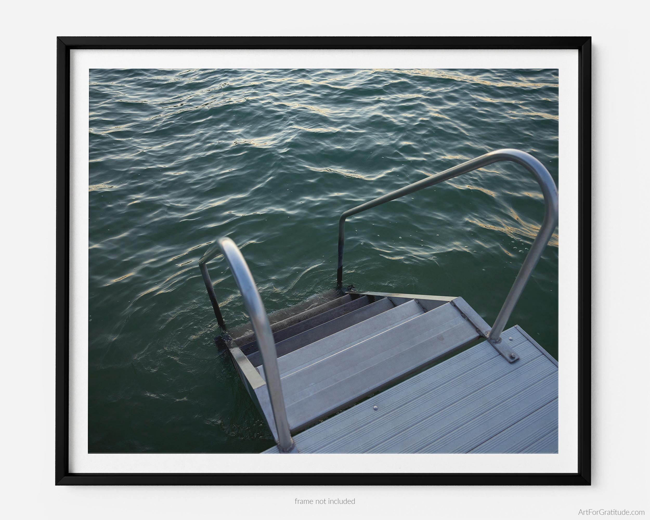 Torch Lake Boat Dock Ladder, Fine Art Photography Print, in Michigan ...
