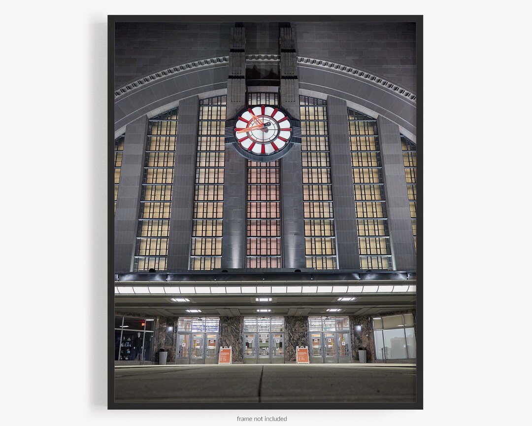 Cincinnati Photography Print of Clock on Museum Center at Union ...
