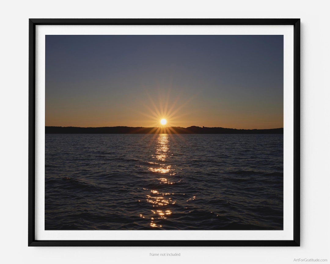 Torch Lake at Sunset, Fine Art Photography Print, in Michigan, Summer ...