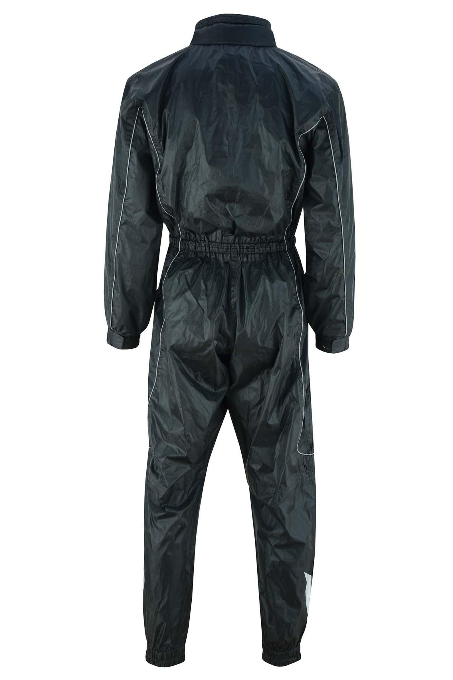 Motorcycle Waterproof Taffeta Full Body Rain Suit Reflective One-piece ...