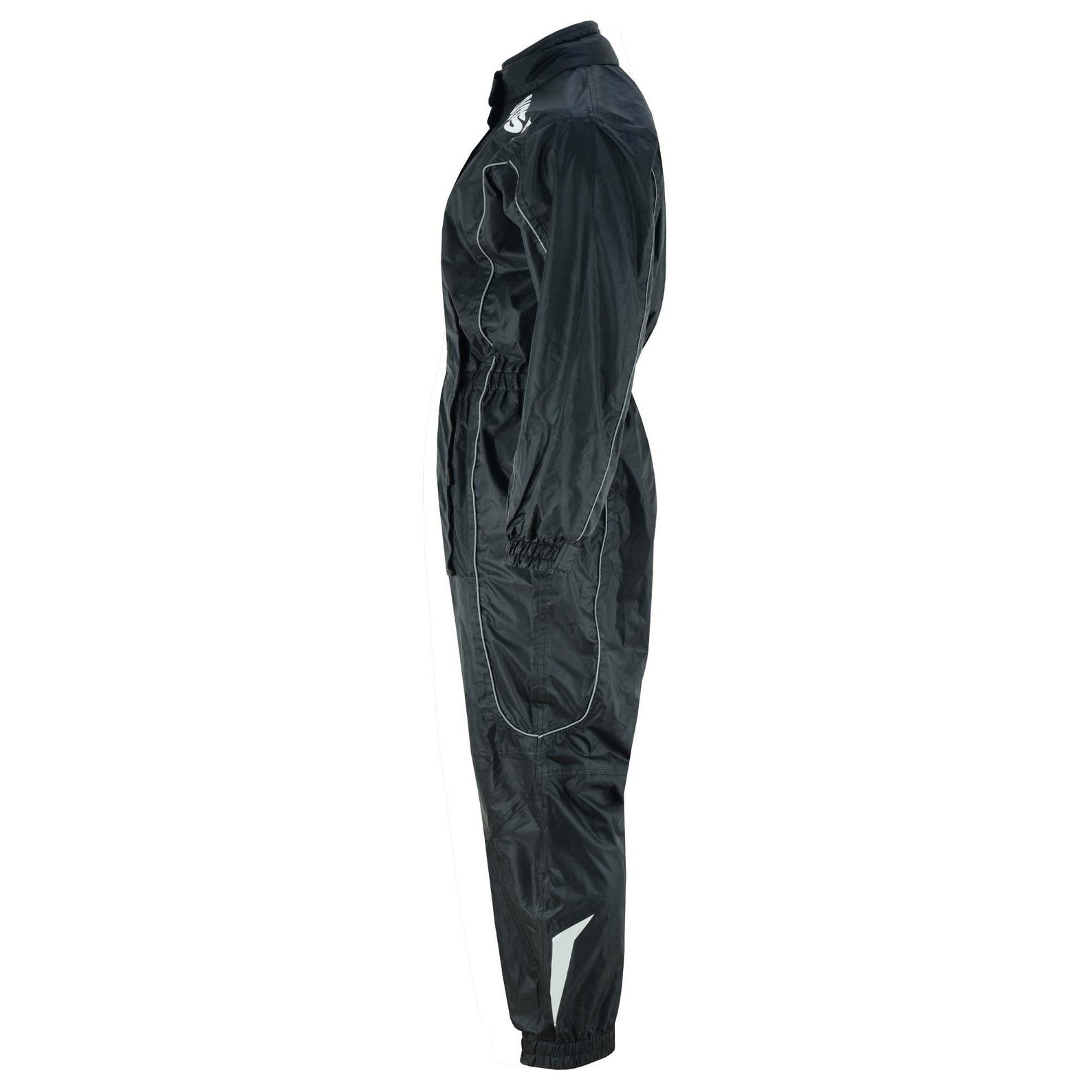 Motorcycle Waterproof Taffeta Full Body Rain Suit Reflective One-piece ...