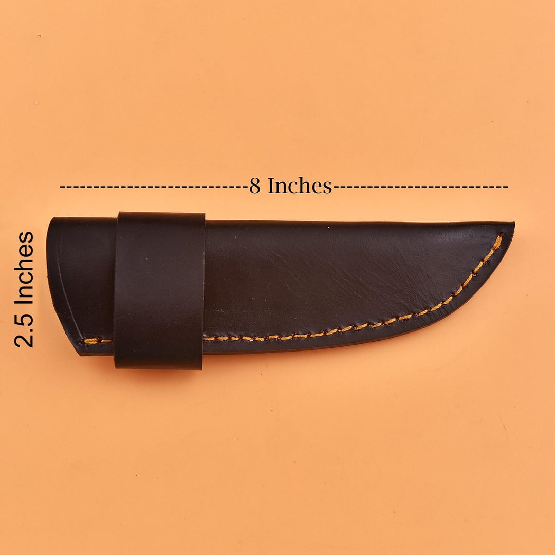 Handmade Leather Knife Sheath - Durable Belt Loop Cover for Hunting ...