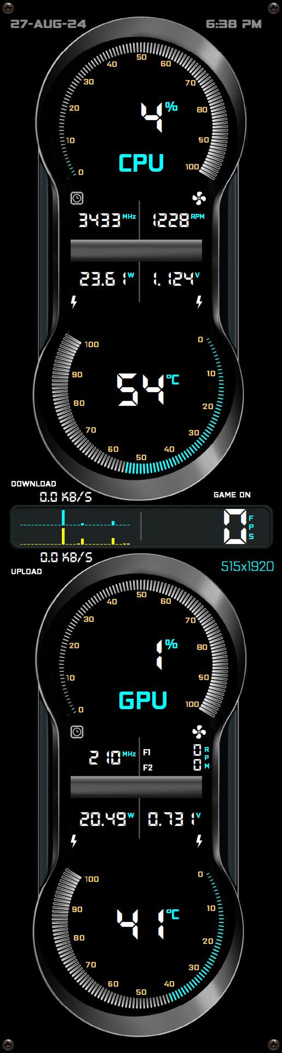 AIDA64 Sensor Panel Template: PC Monitor Skin (digital Download ...