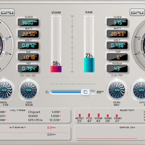 AIDA64 Sensor Panel Template: Palladium Nautilus W-o1 (digital Download ...