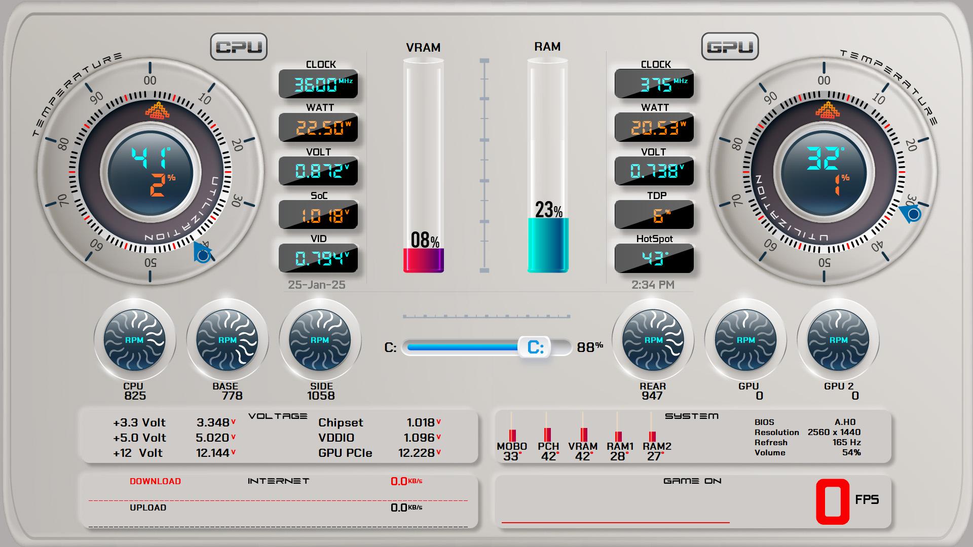 AIDA64 Sensor Panel Template: Palladium Nautilus W-o1 (digital Download ...