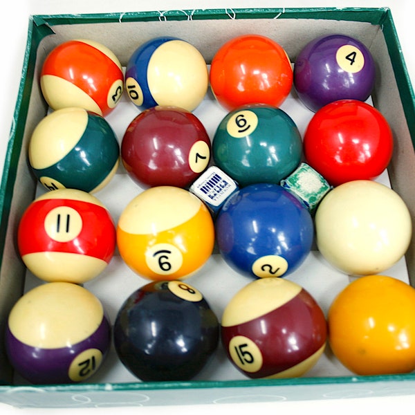 Vintage Pool Balls - Etsy