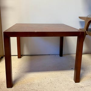 Vintage LANE Parsons-style Square End Table With Walnut Veneer ...