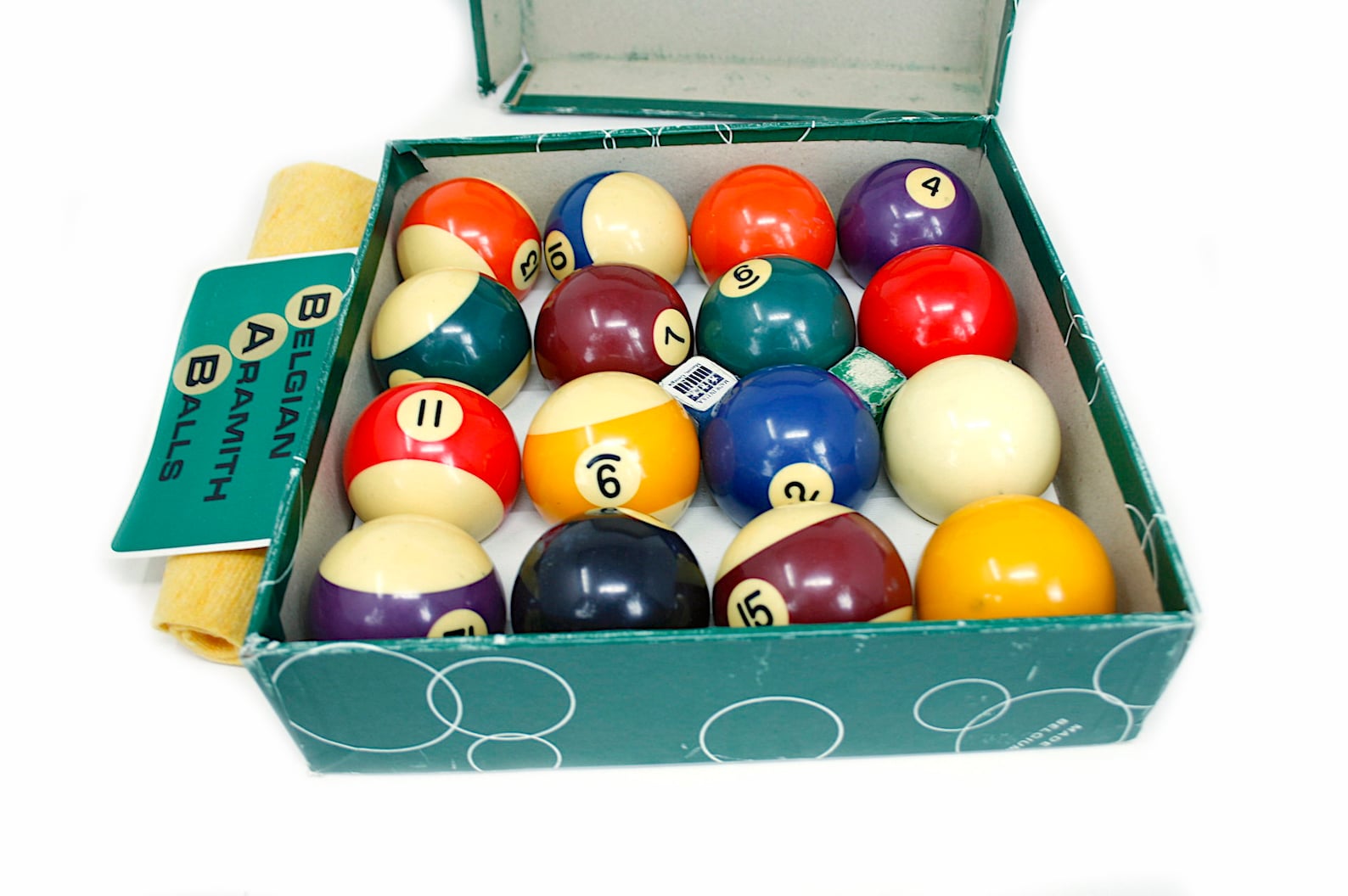 Vintage Belgian Aramith Balls ... Pool Balls, Billiards Balls in Box ...