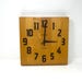 Vintage Landmark Butcher Block Wall Clock … 1970 Kitchen Clock, Mod ...