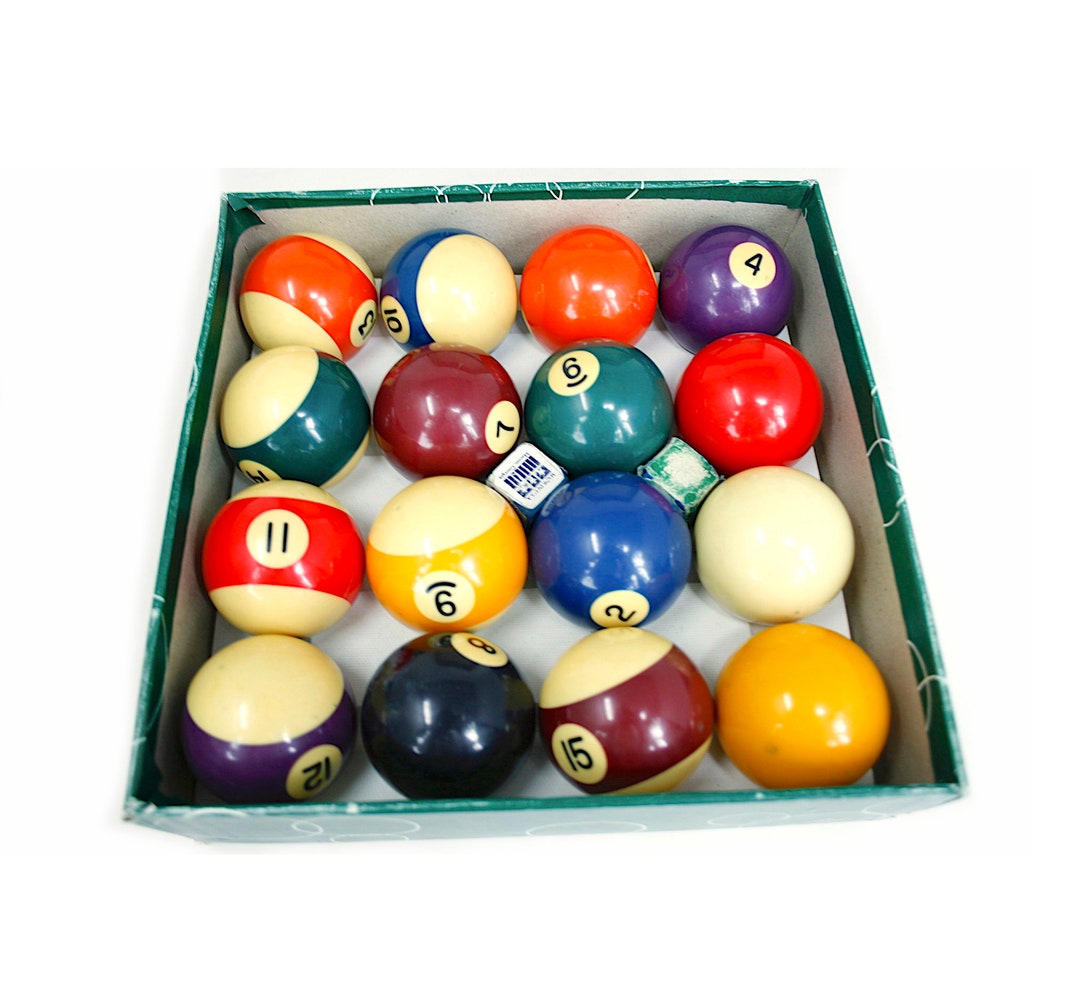Vintage Belgian Aramith Balls ... Pool Balls, Billiards Balls in Box ...