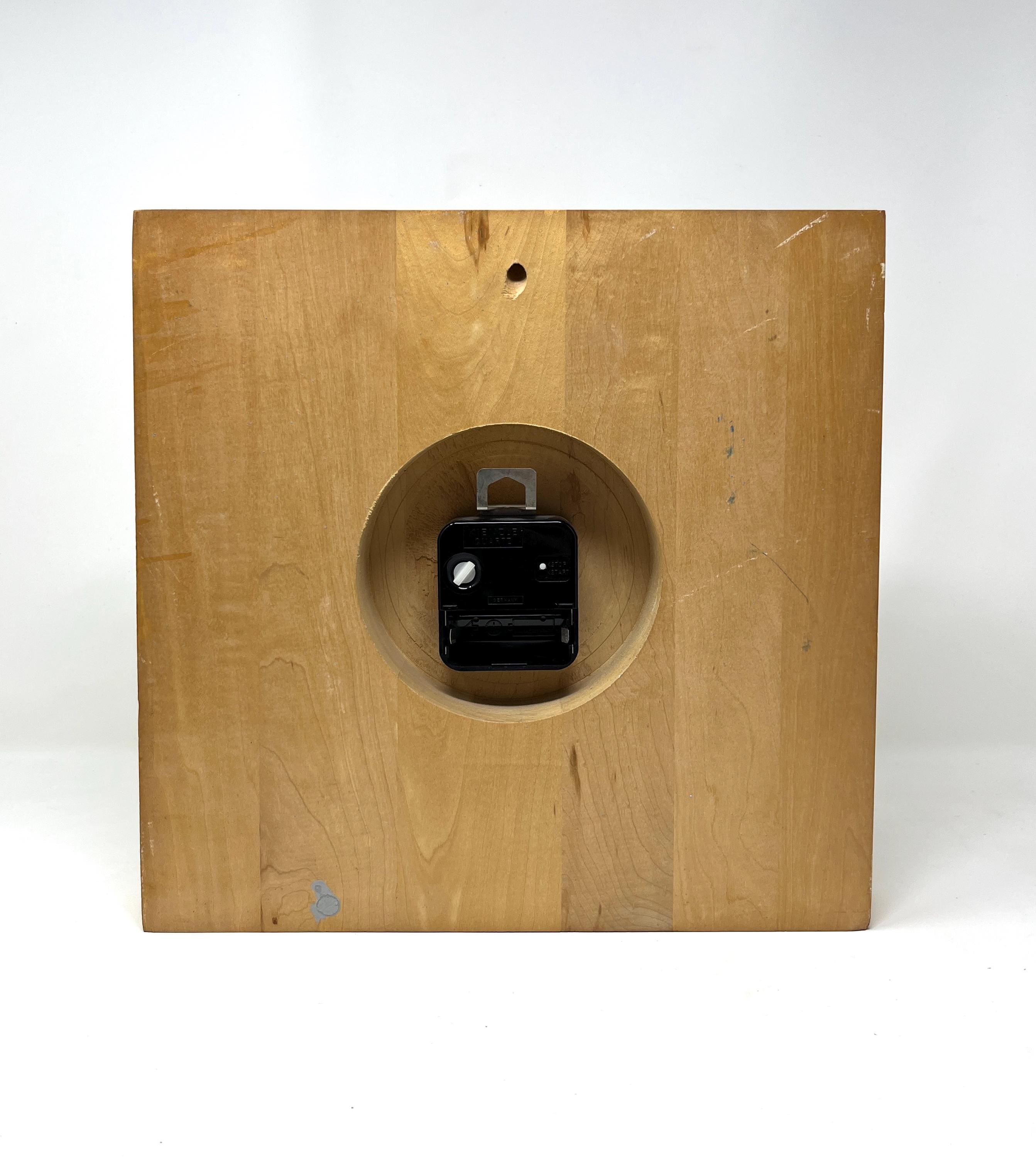 Vintage Landmark Butcher Block Wall Clock … 1970 Kitchen Clock, Mod ...