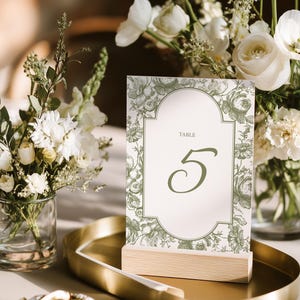 Floral Garden Table Number Template | Editable Canva Design | Hand ...