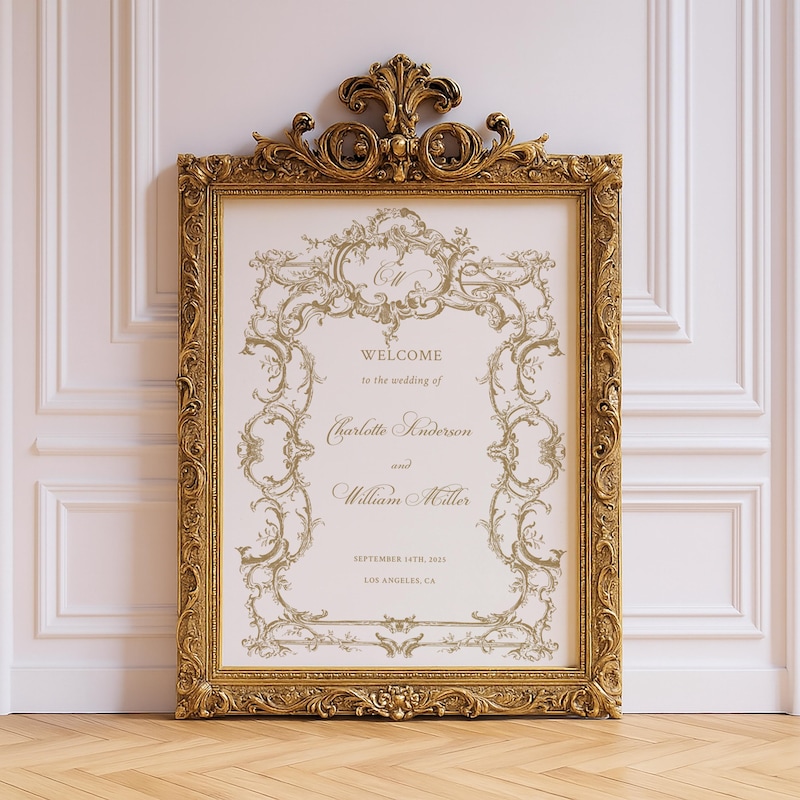 Wedding Sign Rococo - Etsy