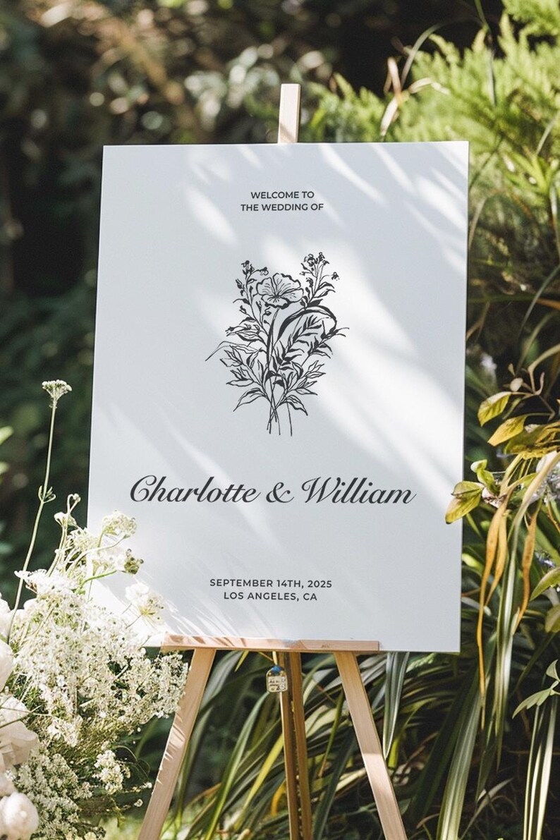 Extended Wedding Day Signage Bundle • Editable Canva Templates • Menu ...