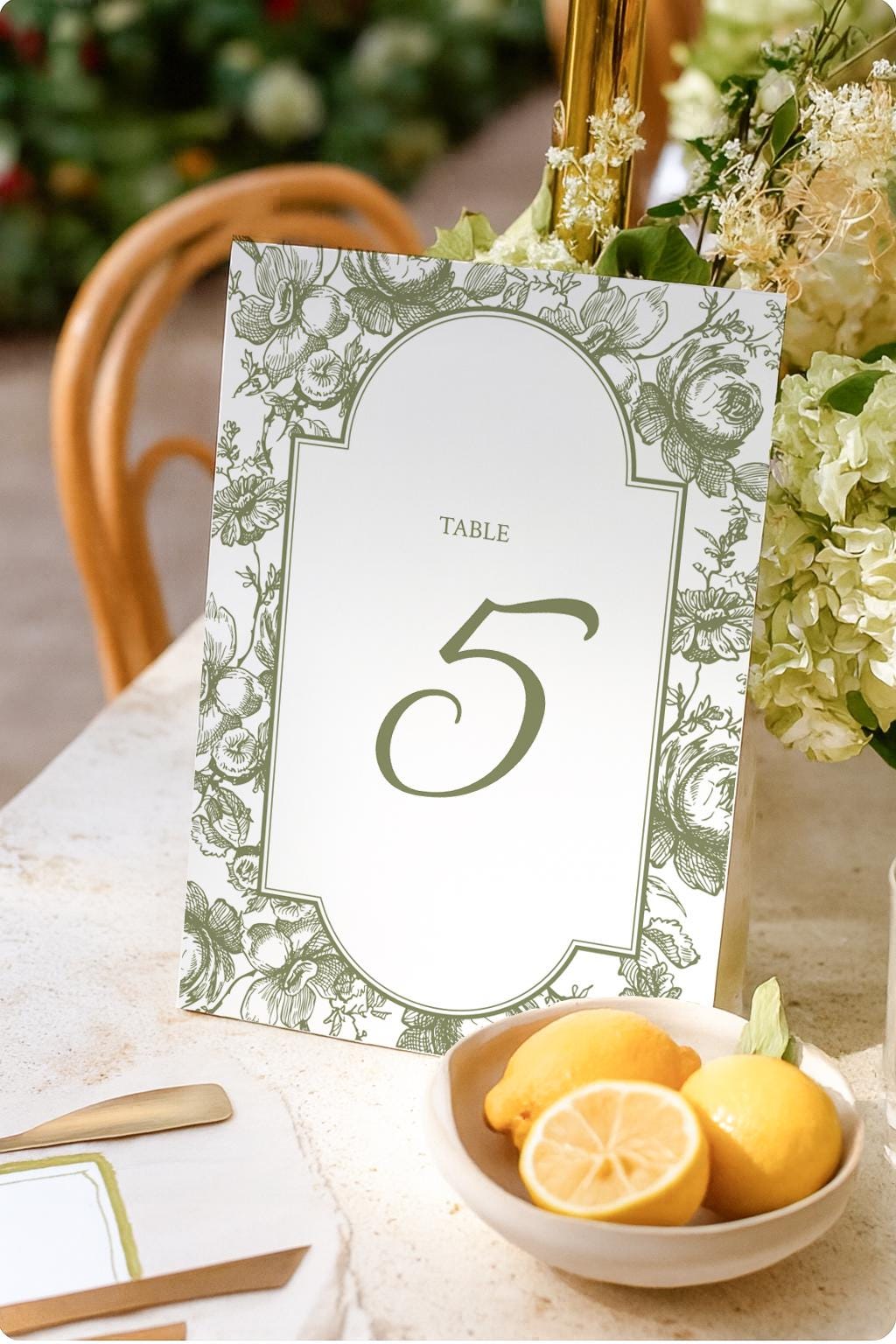 Floral Garden Table Number Template | Editable Canva Design | Hand ...