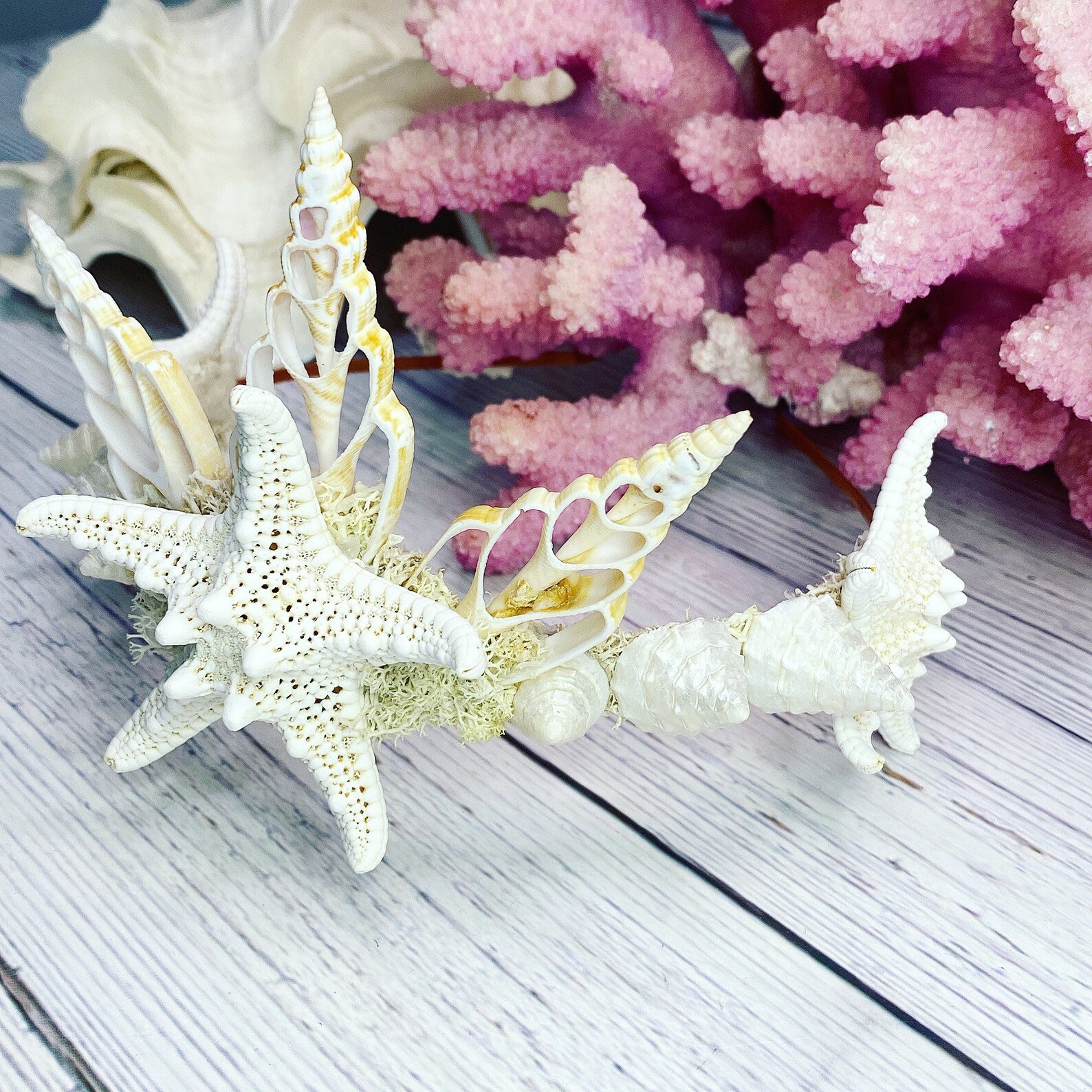 Starfish Headband Seashell Crown Mermaid Headpiece Beach - Etsy