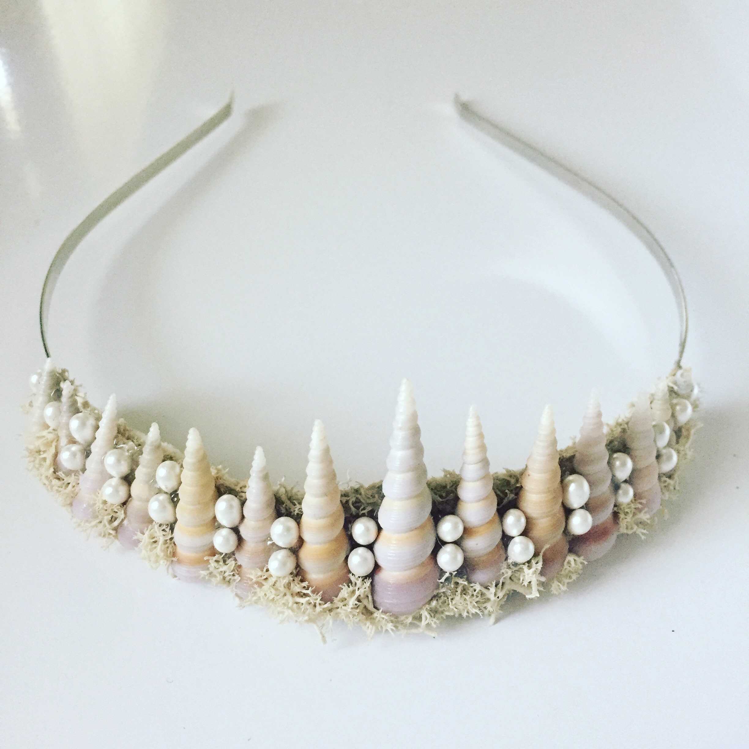 Seashell Crown Bridal Headpiece, Mermaid Shell Tiara, Bridal Shell ...