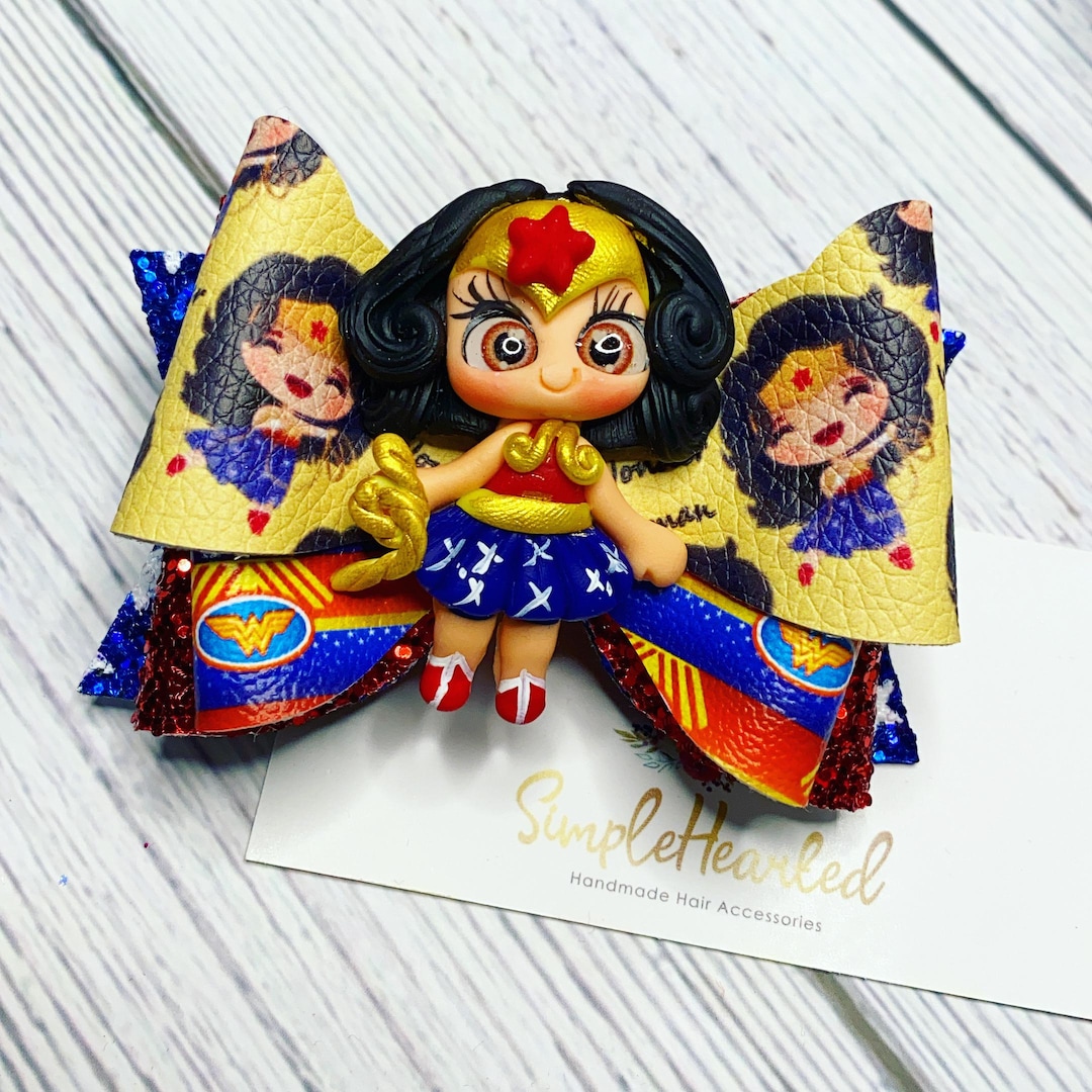 Superhero Bow Hair Clip, Character Bow, Perfect Hair Bow for Toddlers ...